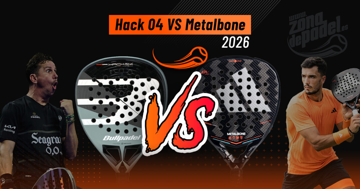Comparison Bullpadel Hack 04 2026 VS Adidas Metalbone 2026: pure power ...